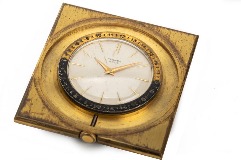 Hermès Vintage Clock With Box For Sale at 1stDibs
