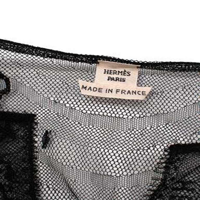 Hermes Vintage John Galliano Sheer Lace Dress For Sale at 1stDibs