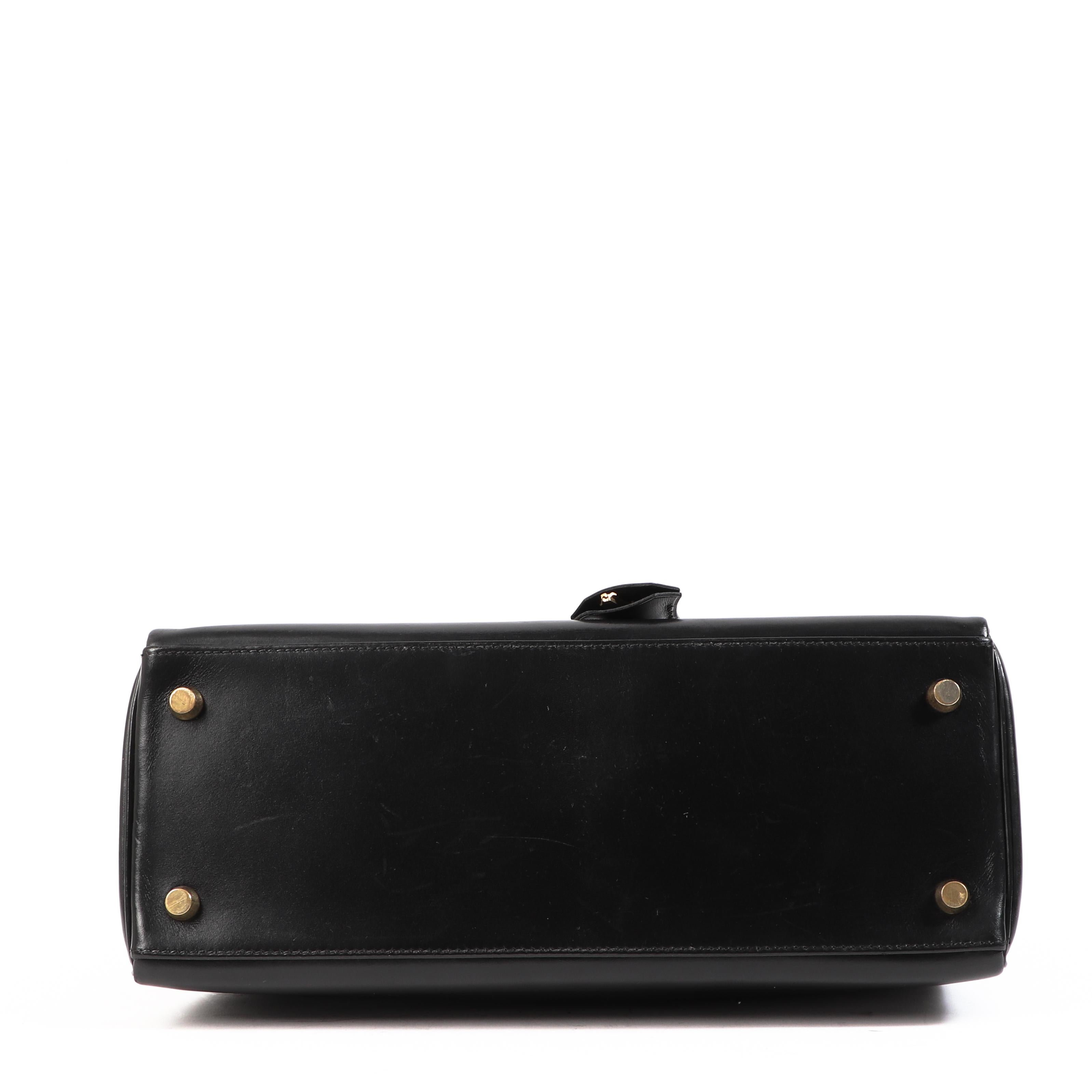 Hermès Vintage Kelly 28 Black Box GHW For Sale at 1stDibs | kelly 28 ...