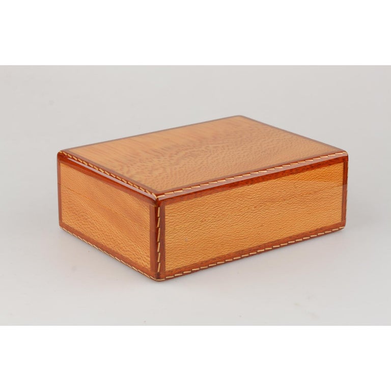 Hermes Vintage Laquered Wood Gaming Box Poker Set 2 Playing Cards For ...