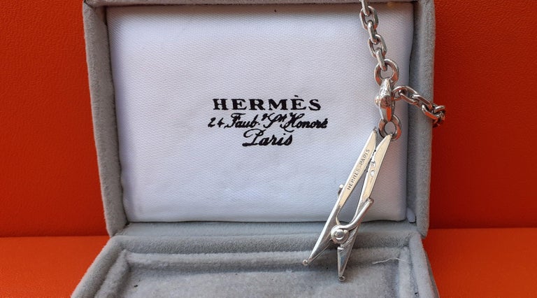 Hermès Vintage Money Clip Keychain Clothespin Shape in Silver RARE at ...