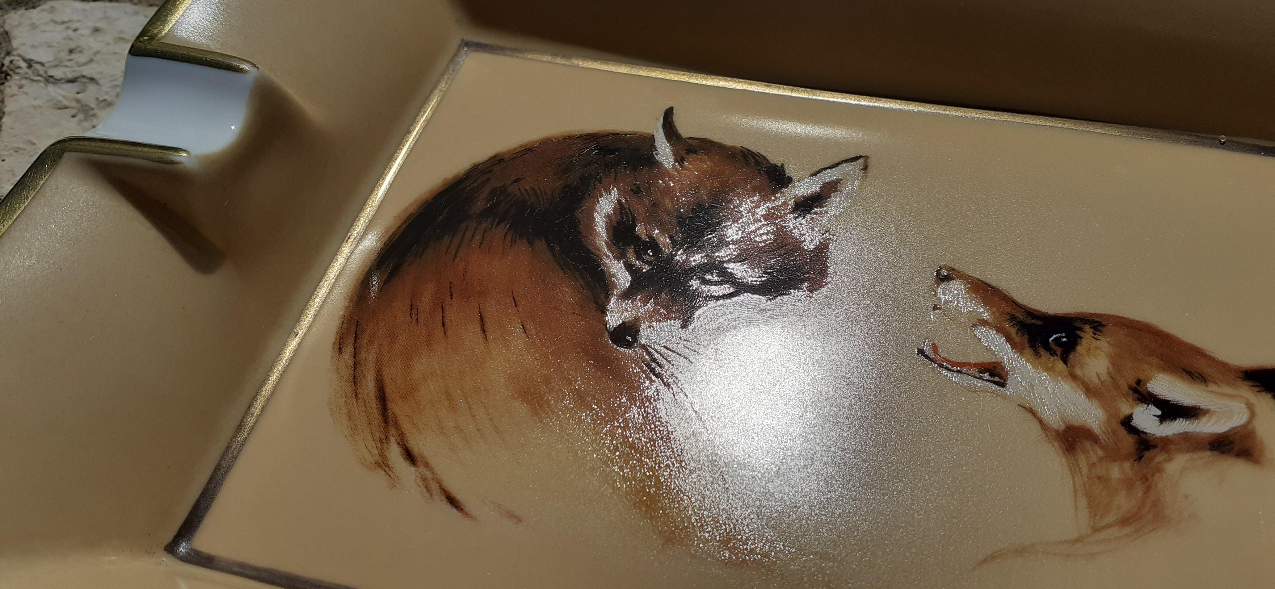 Hermès Vintage Porcelain Ashtray Change Tray Fox by BC at 1stDibs ...
