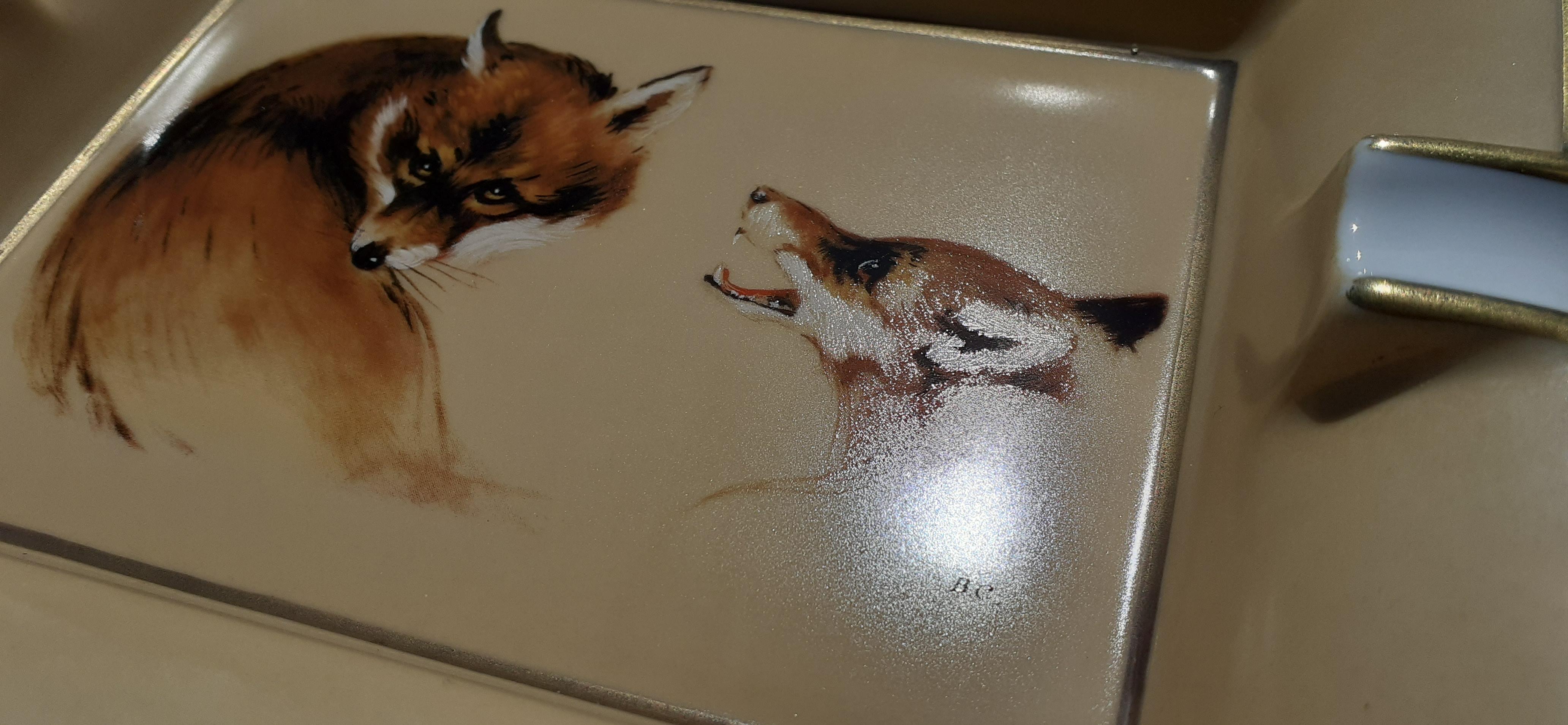 Hermès Vintage Porcelain Ashtray Change Tray Fox by BC at 1stDibs ...