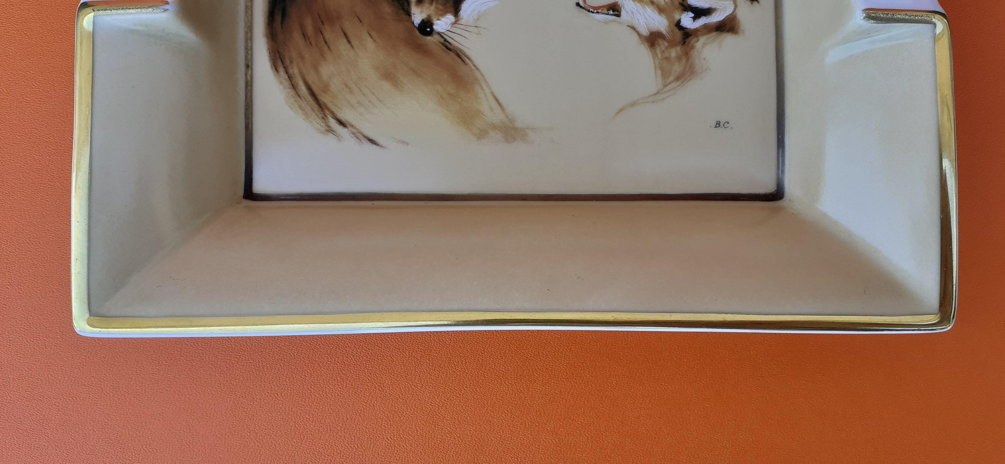 Hermès Vintage Porcelain Ashtray Change Tray Fox by BC at 1stDibs ...
