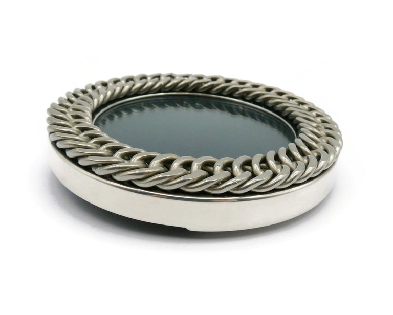 HERMES Vintage Silver Plate Chain Link Photograph Frame For Sale at 1stDibs