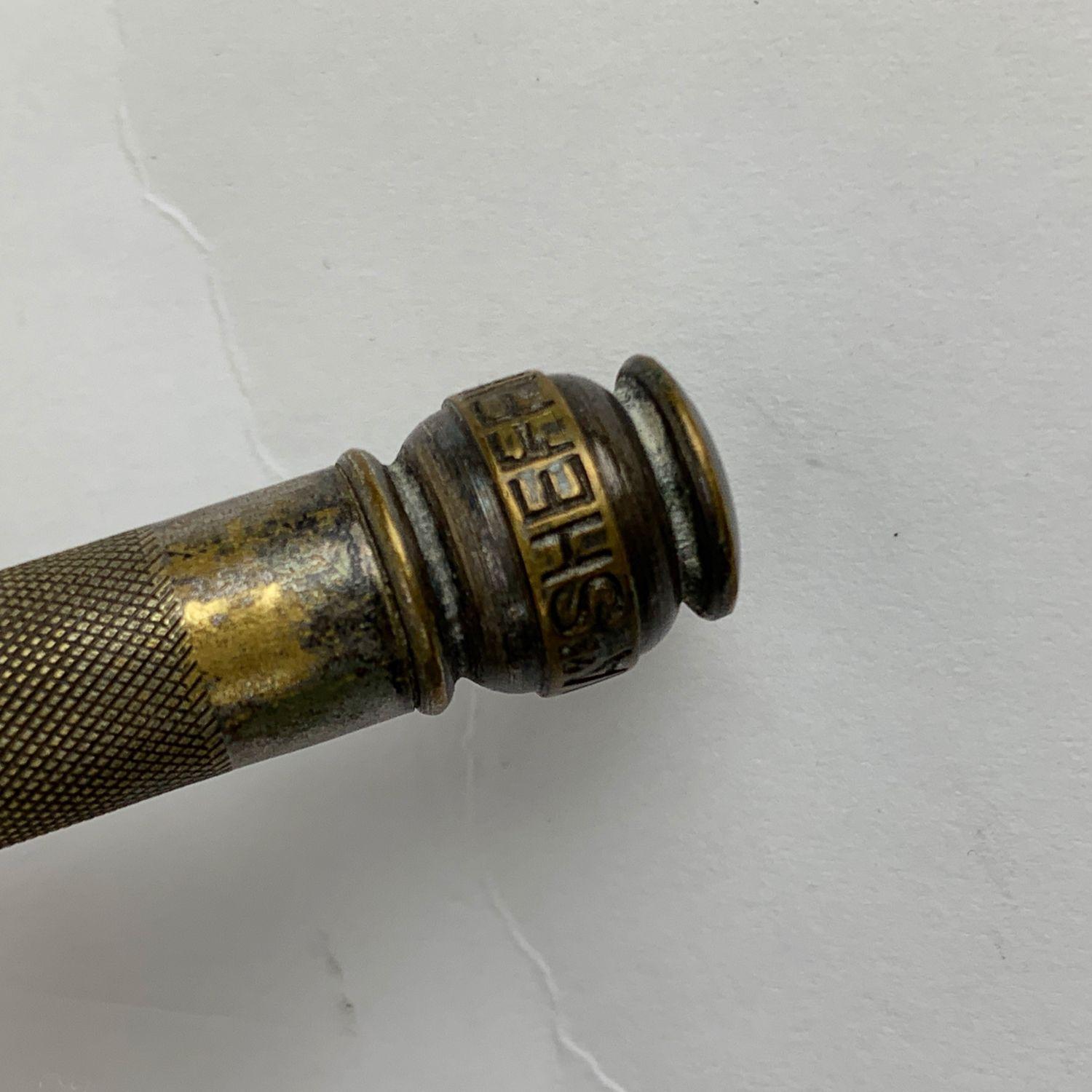 Hermes Vintage Travel Razor Shaving Set Brown Leather Case For Sale at ...