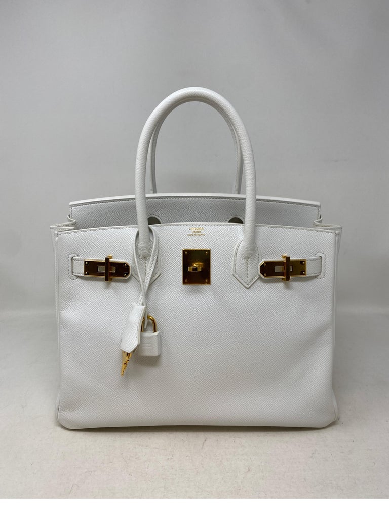 Hermes White Birkin 30 Bag For Sale at 1stDibs