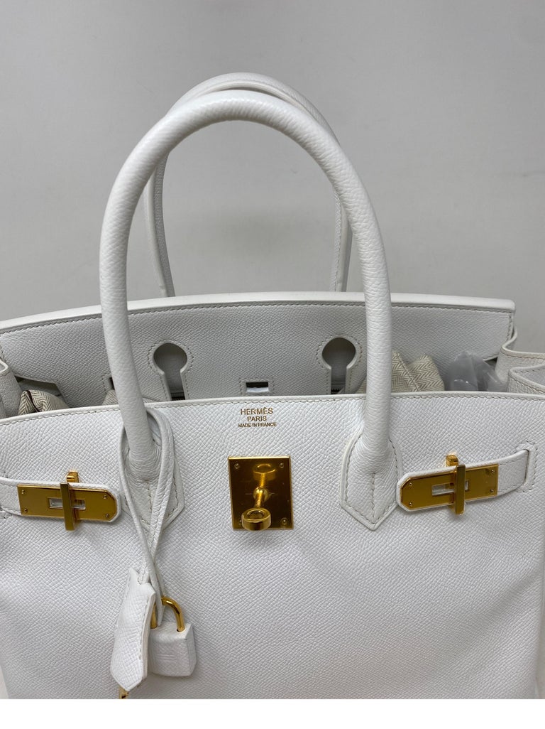 Hermes White Birkin 30 Bag For Sale at 1stDibs