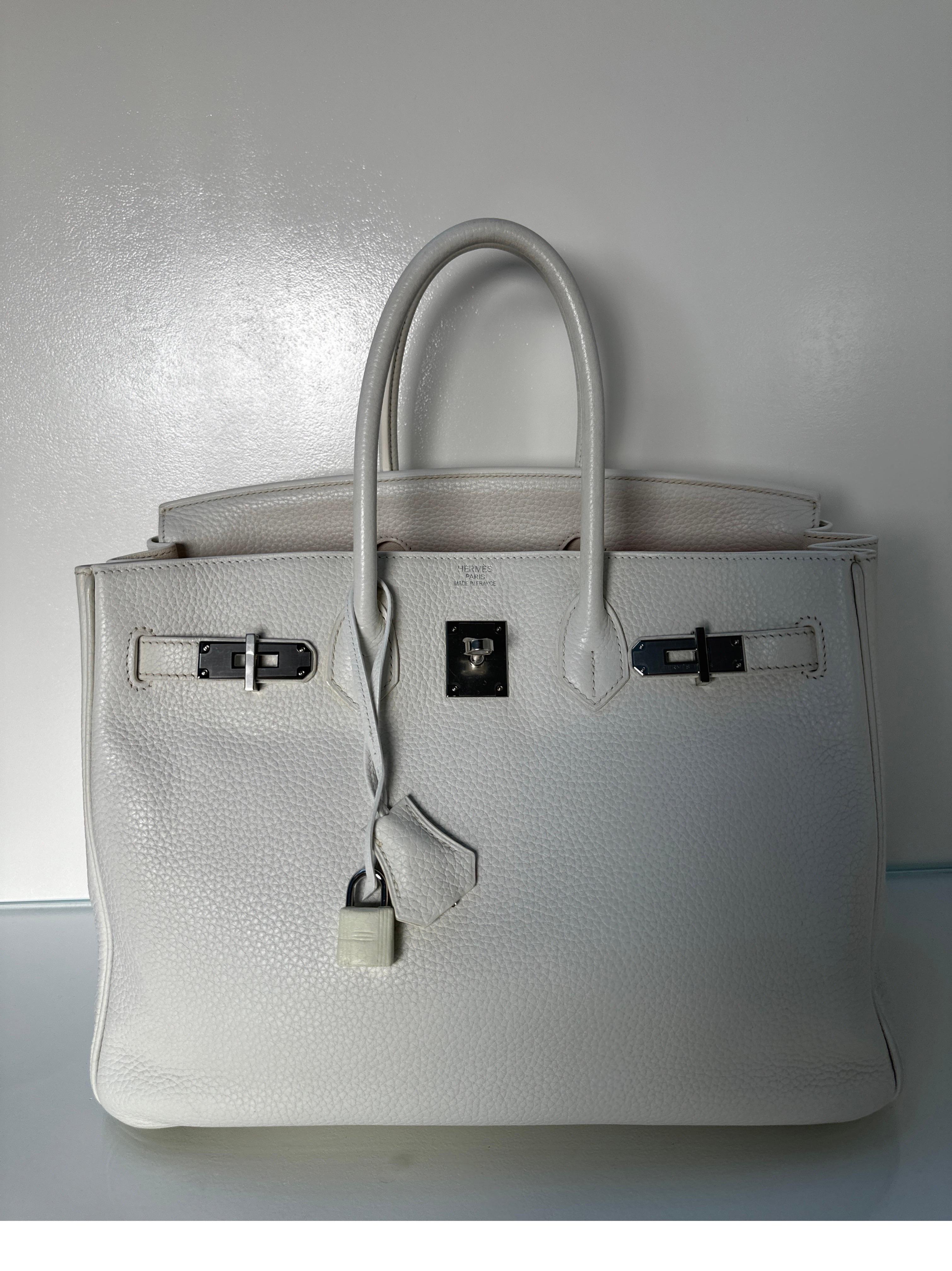 Hermes White Birkin 35 Bag at 1stDibs