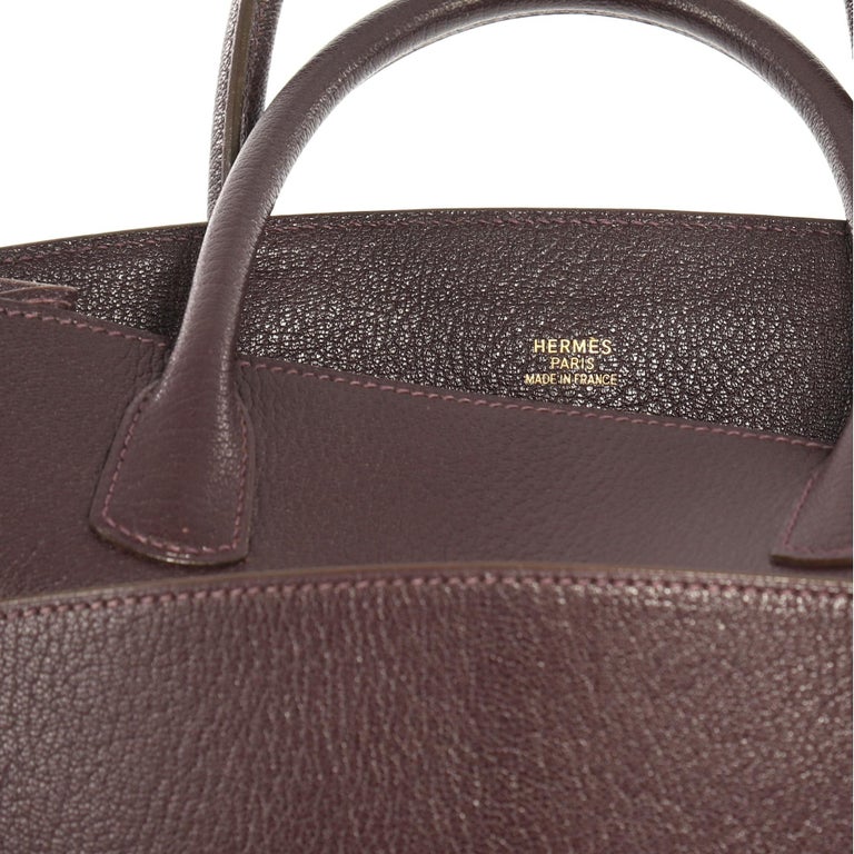 Hermes White Bus Handbag Leather 30 at 1stDibs