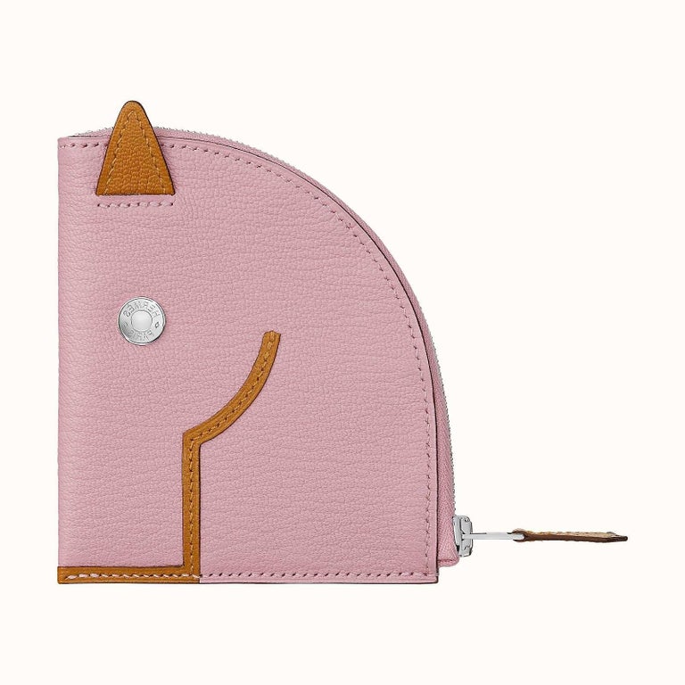 Hermes Wild Mallow Caramel Mysore Goatskin Leather Paddock Purse For ...