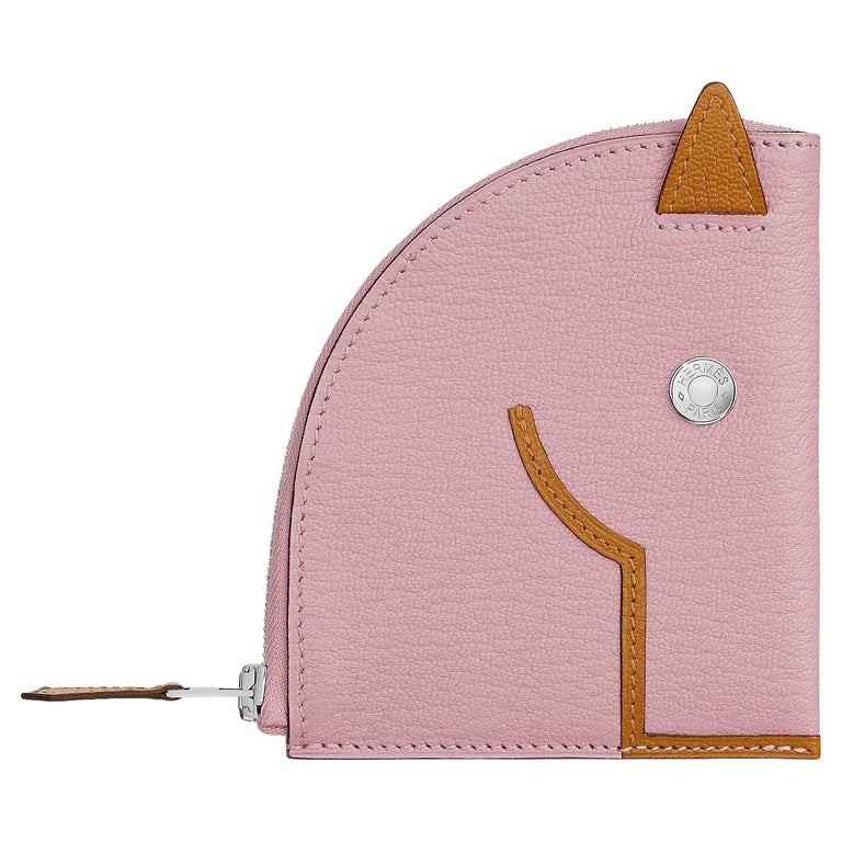 Hermes Wild Mallow Caramel Mysore Goatskin Leather Paddock Purse For ...
