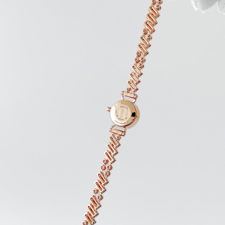 Hermes Women's Faubourg Polka Watch In Rose Gold And Diamonds, Mini ...