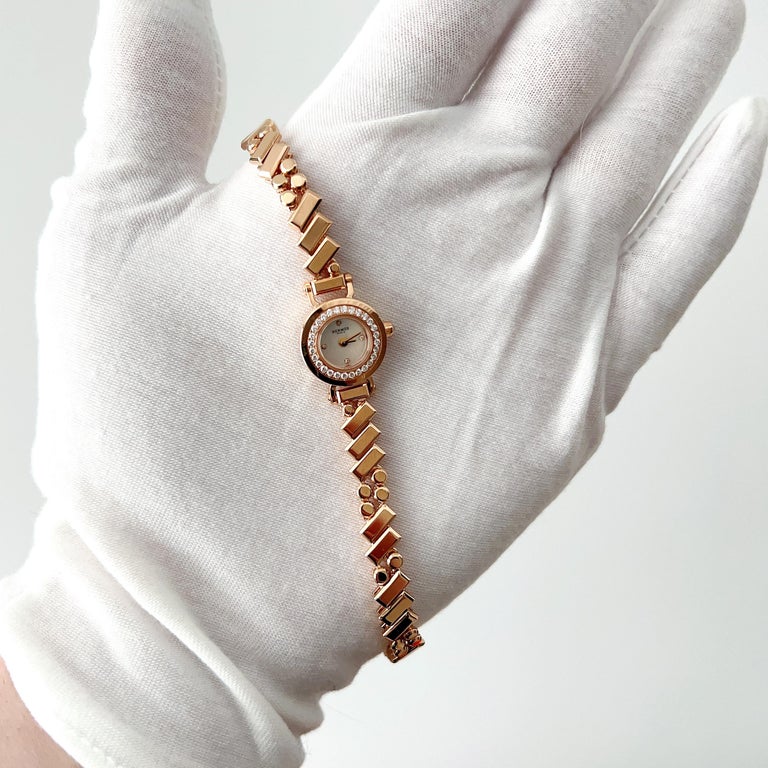 Hermes Women's Faubourg Polka Watch In Rose Gold And Diamonds, Mini ...