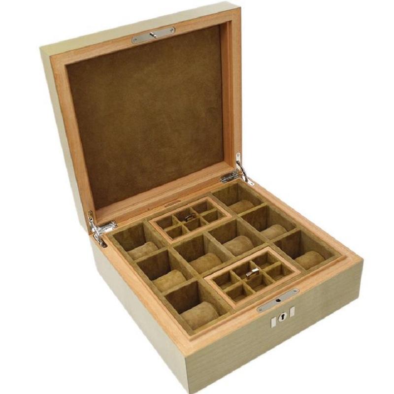 HERMES Wood Oak Tan Palladium Hardware Men's Women's Travel Watch ...