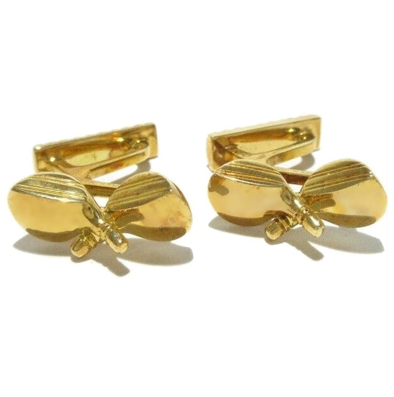 Hermes Yellow Gold Golf Club Cufflinks For Sale at 1stDibs | hermes ...