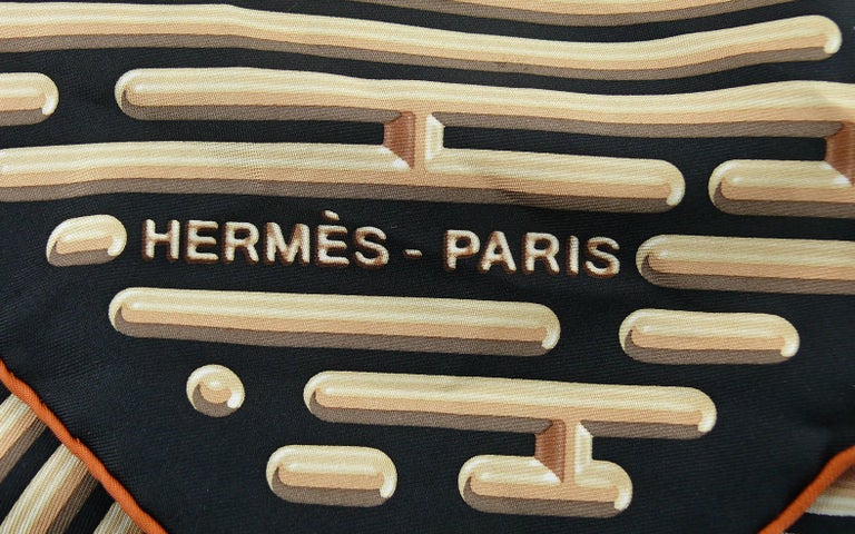 Hermès by Dimitri Rybaltchenko "Parcours d'H" Silk Carre Scarf at ...
