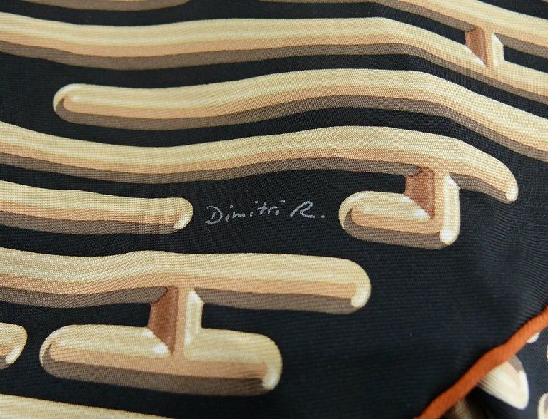 Hermès by Dimitri Rybaltchenko "Parcours d'H" Silk Carre Scarf at ...