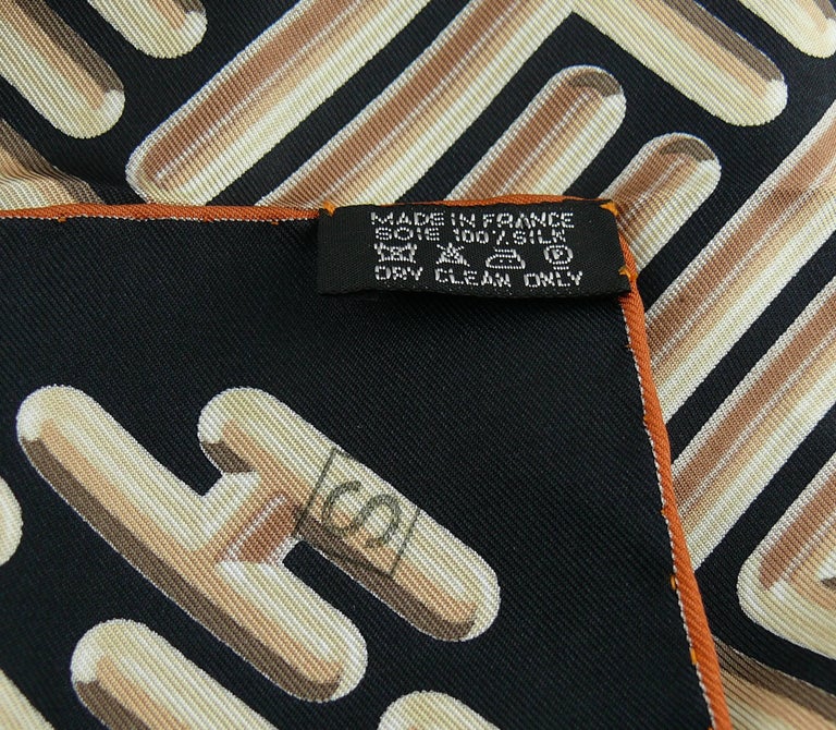 Hermès by Dimitri Rybaltchenko "Parcours d'H" Silk Carre Scarf at ...