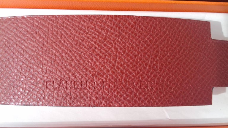 Hermès Petit H Luggage Tag Horse Leather Bag Charm Rouge H Orange at ...