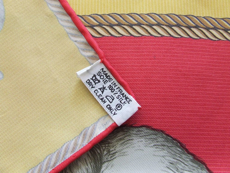 Hermès Small Carré Gavroche Rabbit Duck Illusion Silk Scarf at 1stDibs ...