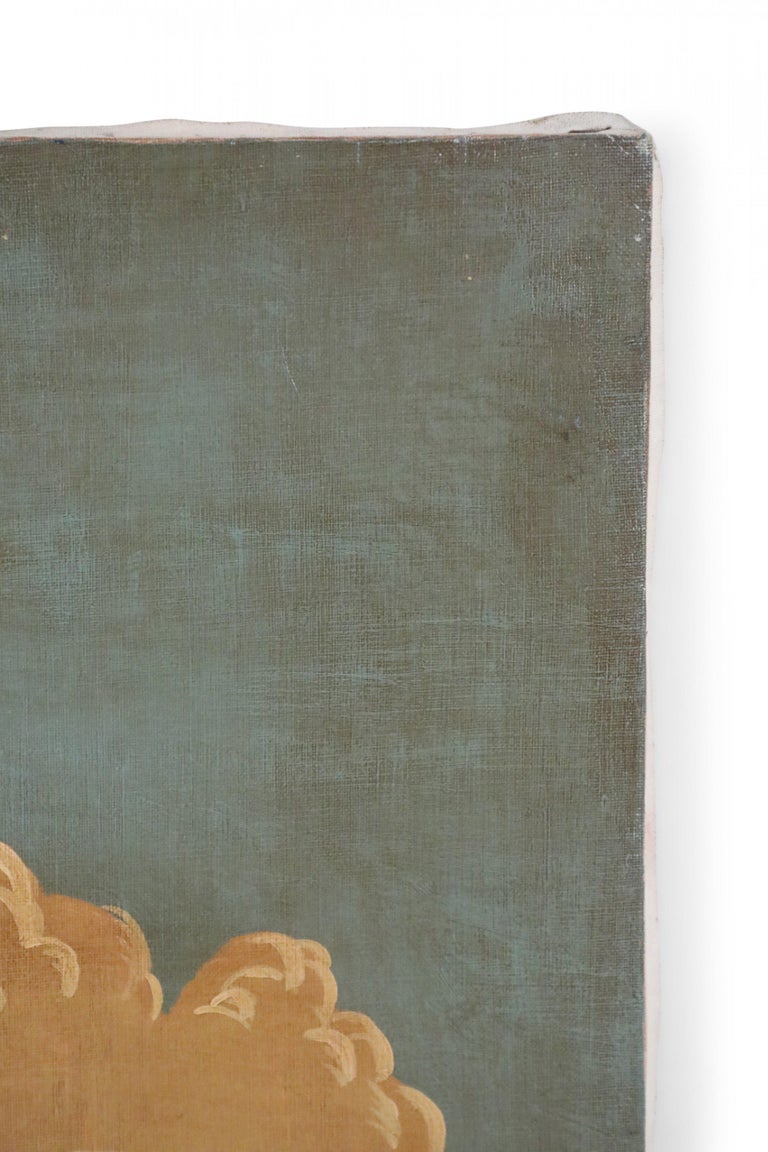 Heroic Gladiator and Blue Tent Oil Painting on Canvas For Sale at 1stDibs
