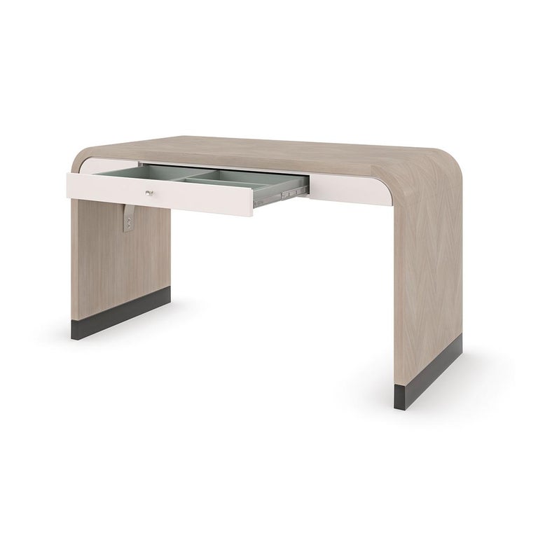 Herringbone Waterfall Desk For Sale at 1stDibs