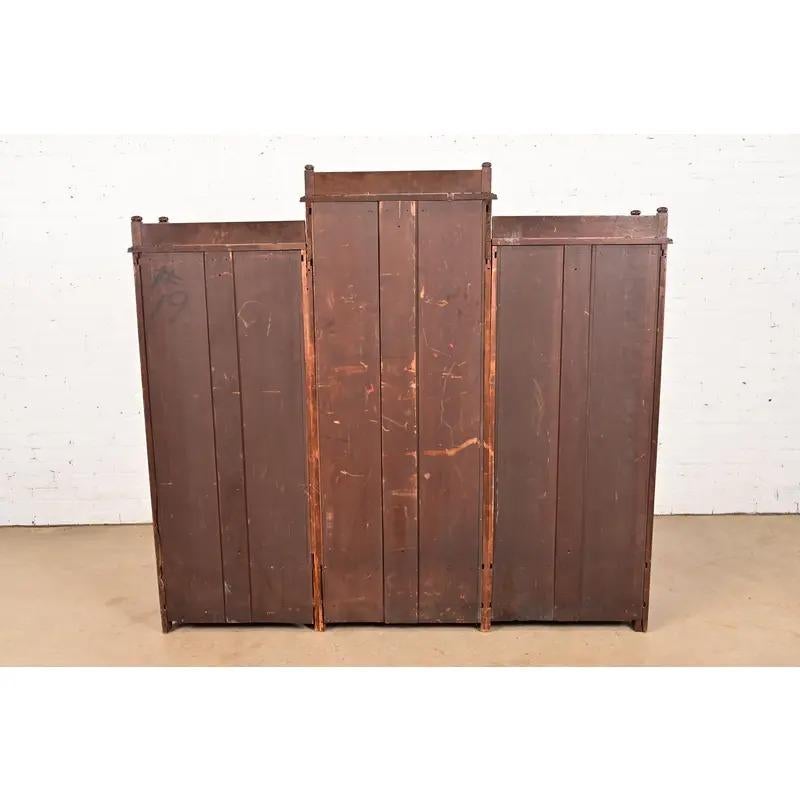 Herter Brothers Style Antique Eastlake Victorian Triple Bookcase, Circa ...