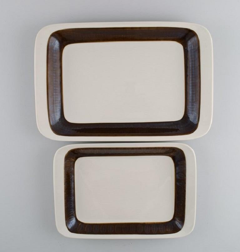 Hertha Bengtson for Rörstrand, Two Koka Serving Dishes in Stoneware For ...