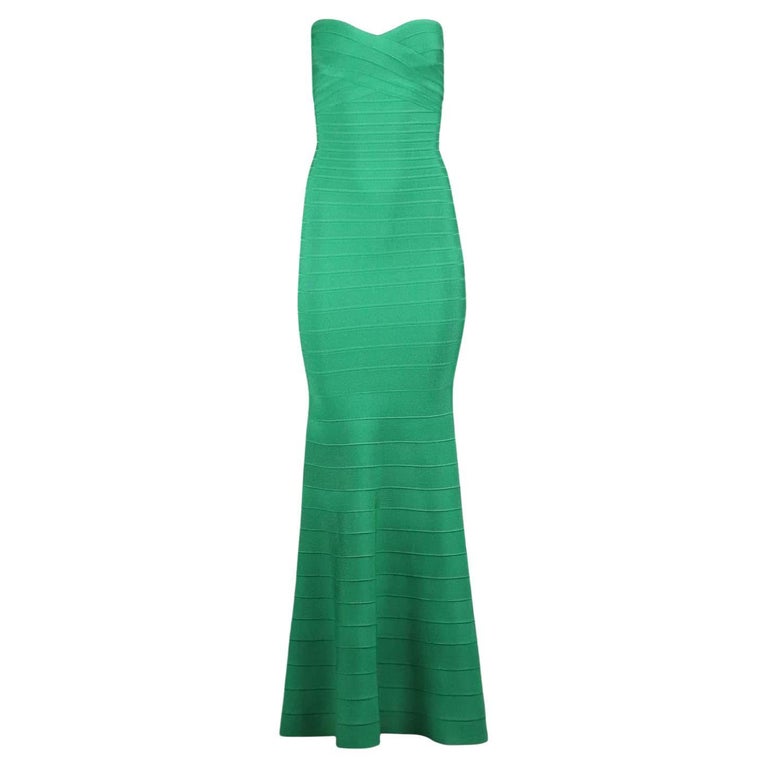 Hervé Léger Sara Strapless Bandage Gown Xsmall at 1stDibs | sara ...