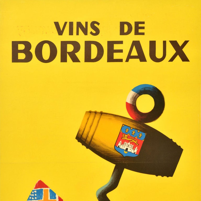 Herve Morvan - Original Vintage Drink Advertising Poster Vins De ...