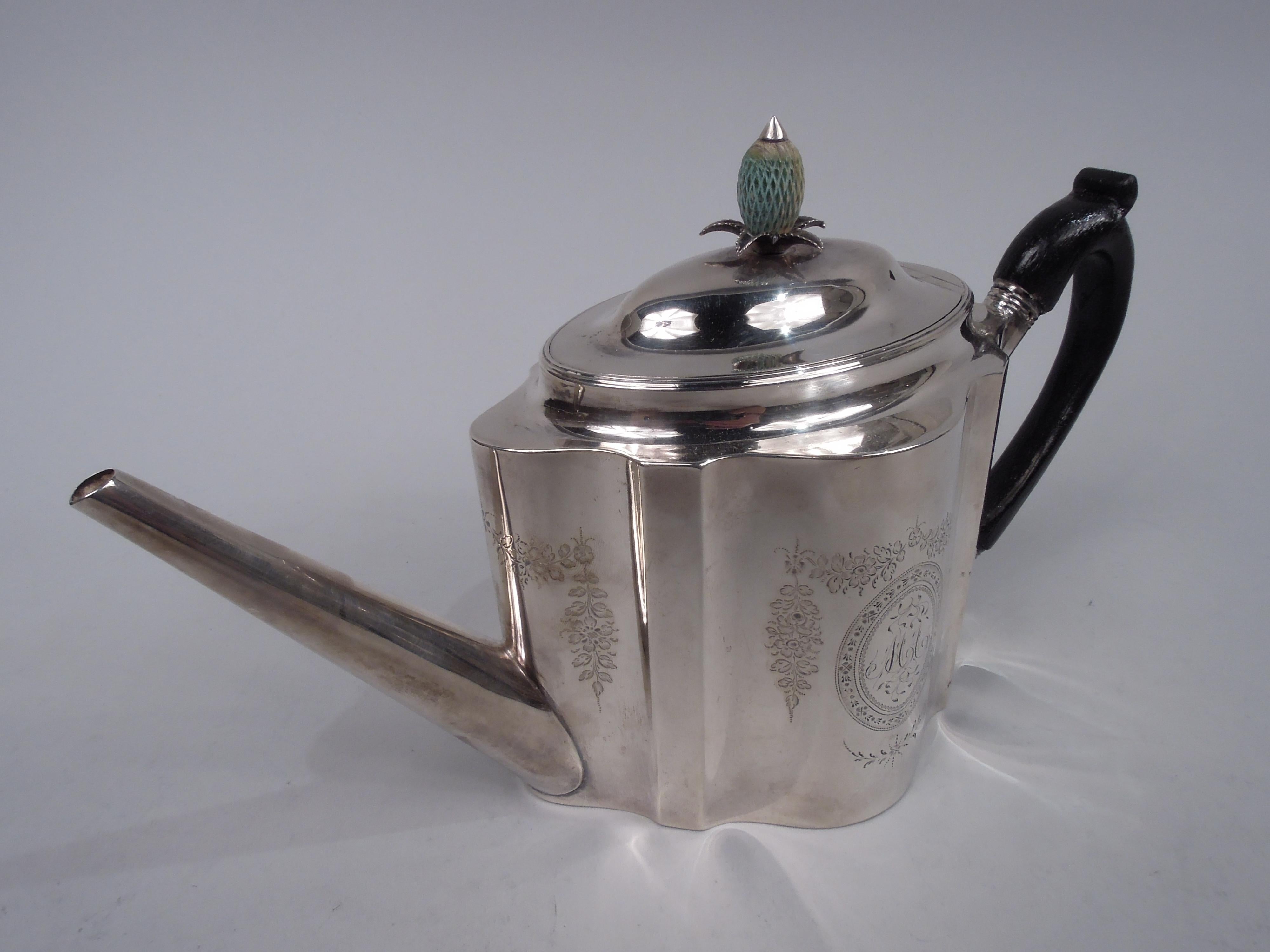 Hester Bateman English Georgian Neoclassical Sterling Silver Teapot ...