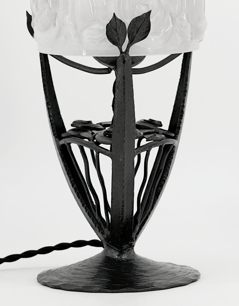 HETTIER-VINCENT and BACCARAT French Art Deco Table Lamp, 1925 For Sale ...