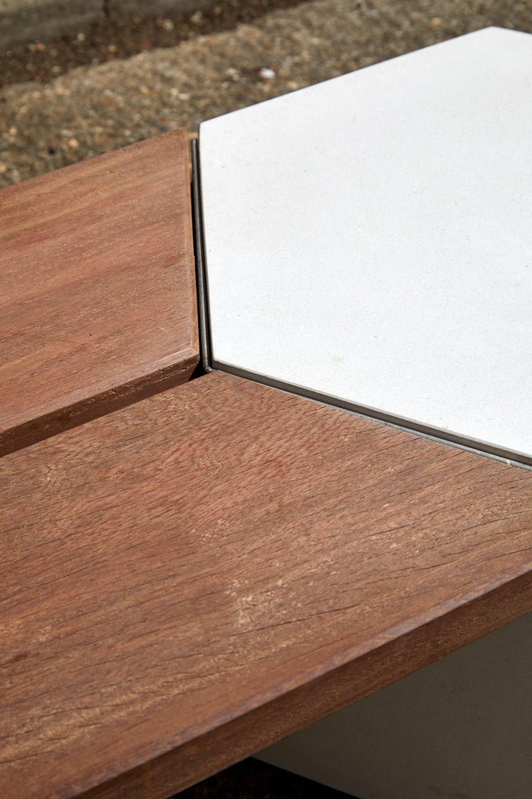 Outdoor Concrete Hex-Bench For Sale at 1stDibs
