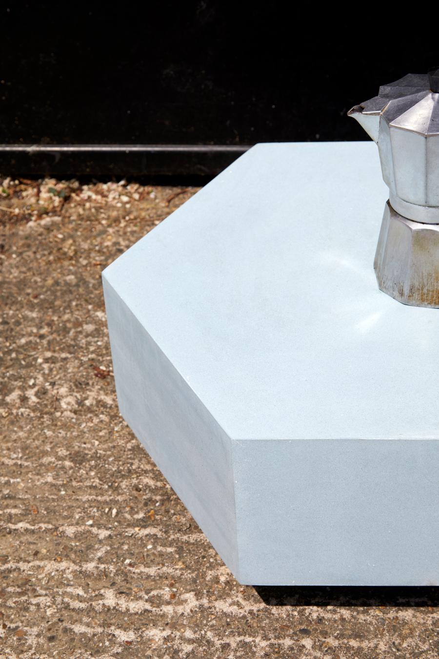 Indoor or Outdoor Concrete Hex-Coffee Table, 24 cm tall at 1stDibs ...