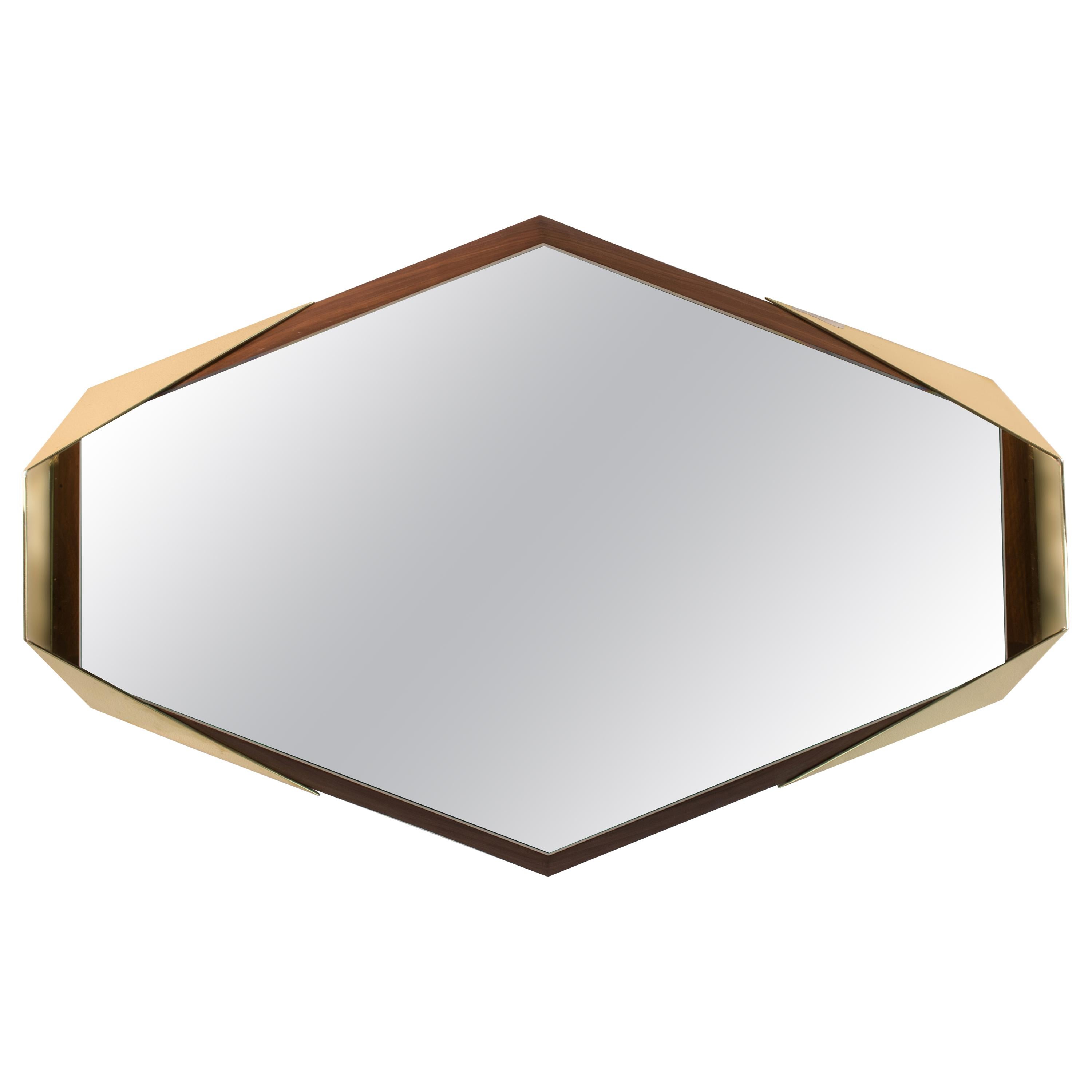 Pair Of Hexagonal 50's Mirrors at 1stDibs