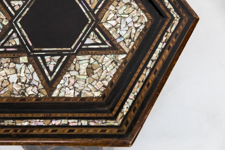 Hexagonal Inlaid Moroccan Table For Sale at 1stDibs | moroccan table ...