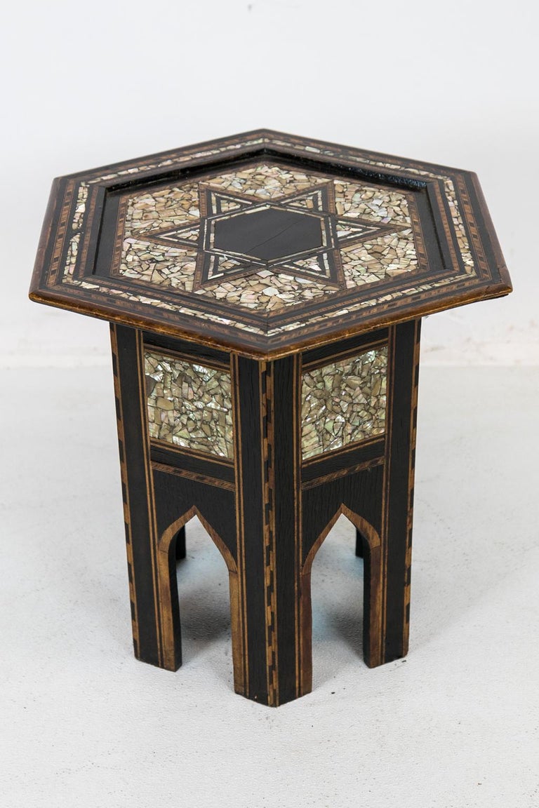 Hexagonal Inlaid Moroccan Table For Sale at 1stDibs | moroccan table ...