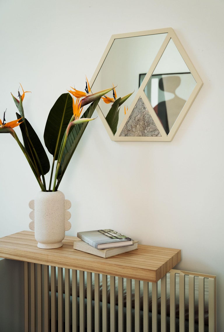 Hexagonal Marble Mirror, Handmade in Italy For Sale at 1stDibs