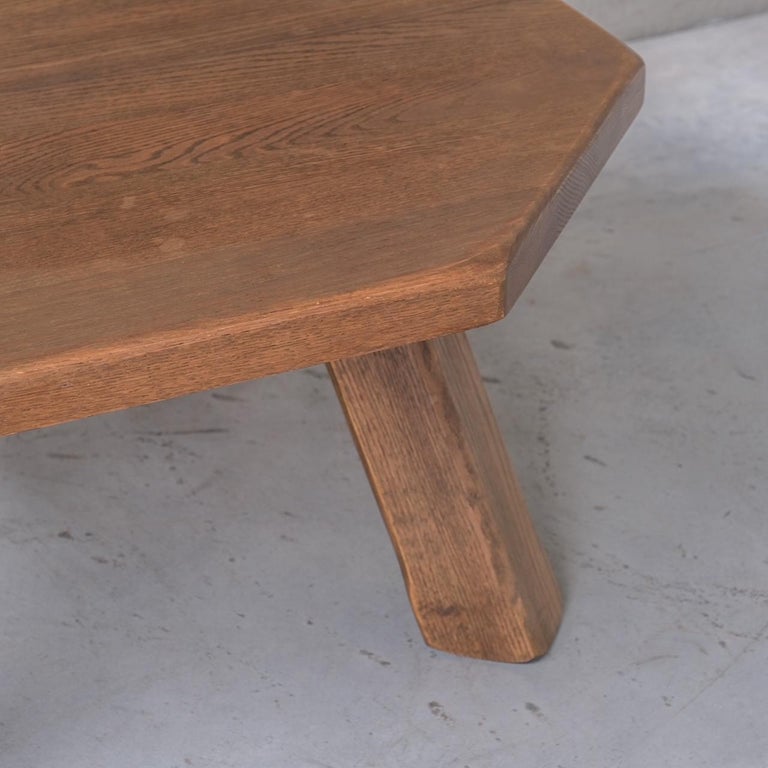 Hexagonal Midcentury Belgium Coffee Table For Sale at 1stDibs