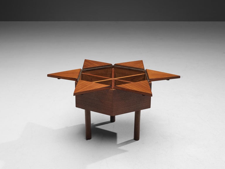 Hexagonal Small Cabinet in Teak For Sale at 1stDibs