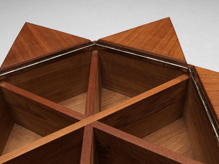 Hexagonal Small Cabinet in Teak For Sale at 1stDibs