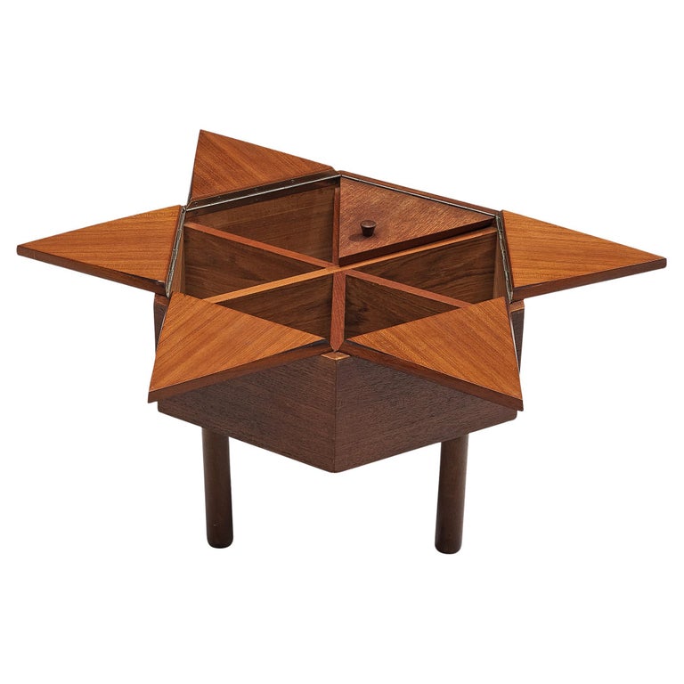 Hexagonal Small Cabinet in Teak For Sale at 1stDibs