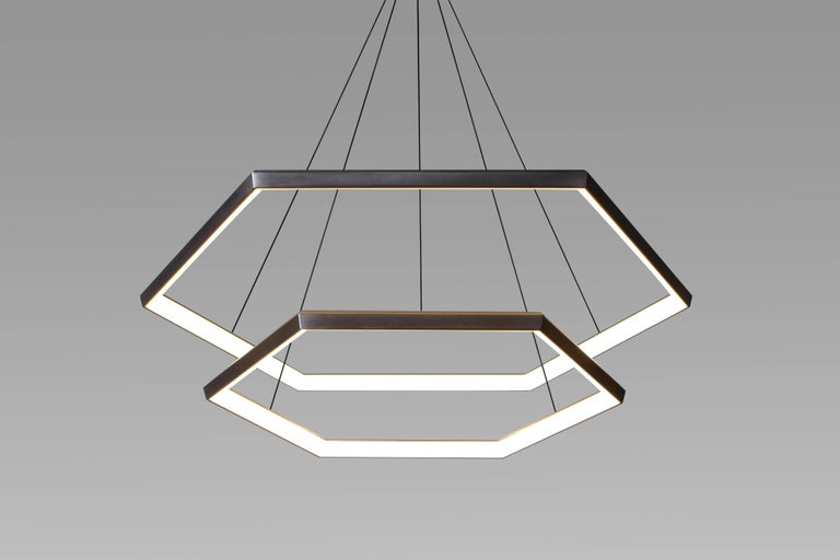 Hexia Cascade HXC46 Hexagon Modern Led Chandelier Light Fixture For ...