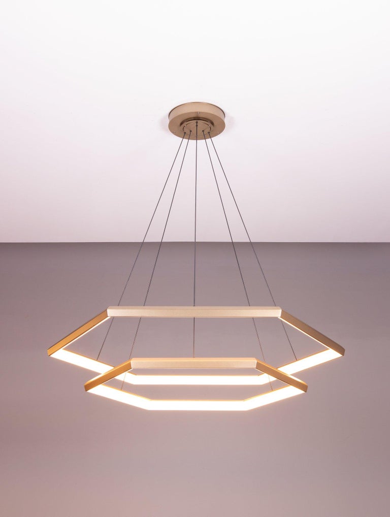 Hexia Cascade HXC46 Hexagon Modern Led Chandelier Light Fixture For ...
