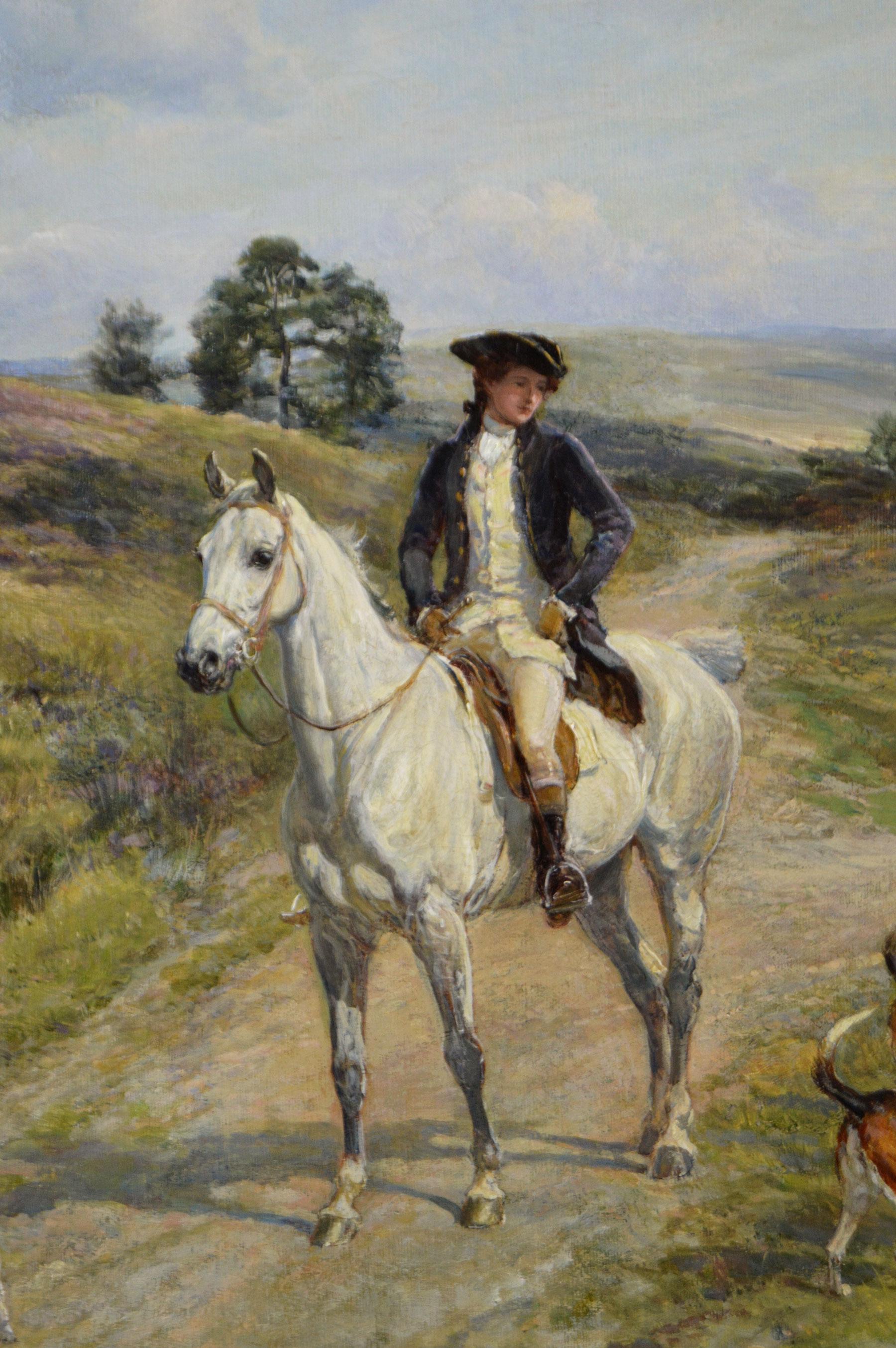 Heywood Hardy - 19th Century genre oil painting of people greeting a ...