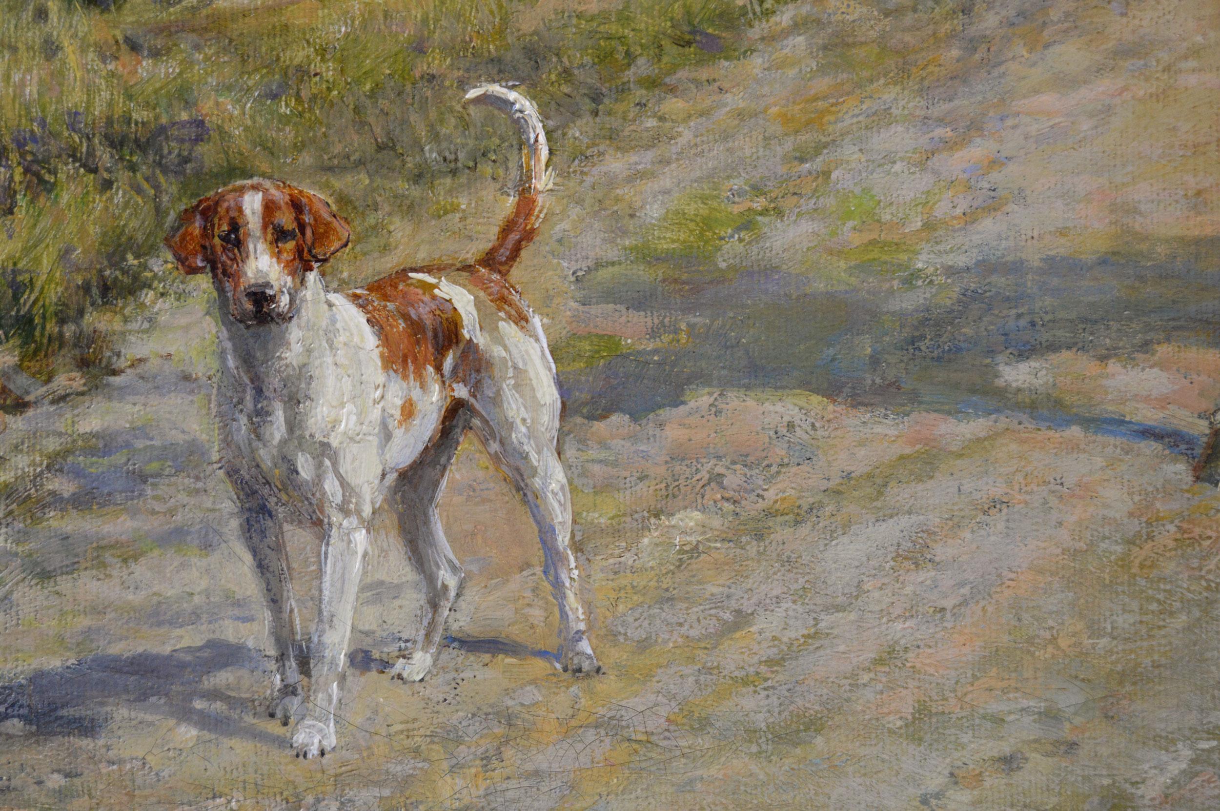 Heywood Hardy - 19th Century genre oil painting of people greeting a ...