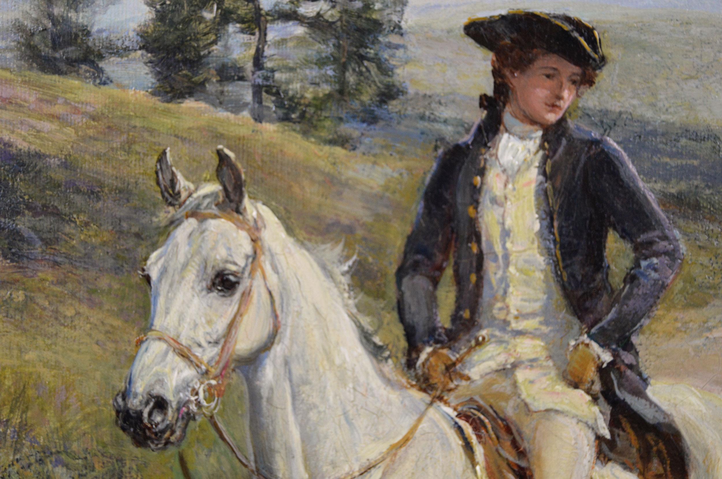 Heywood Hardy - 19th Century genre oil painting of people greeting a ...