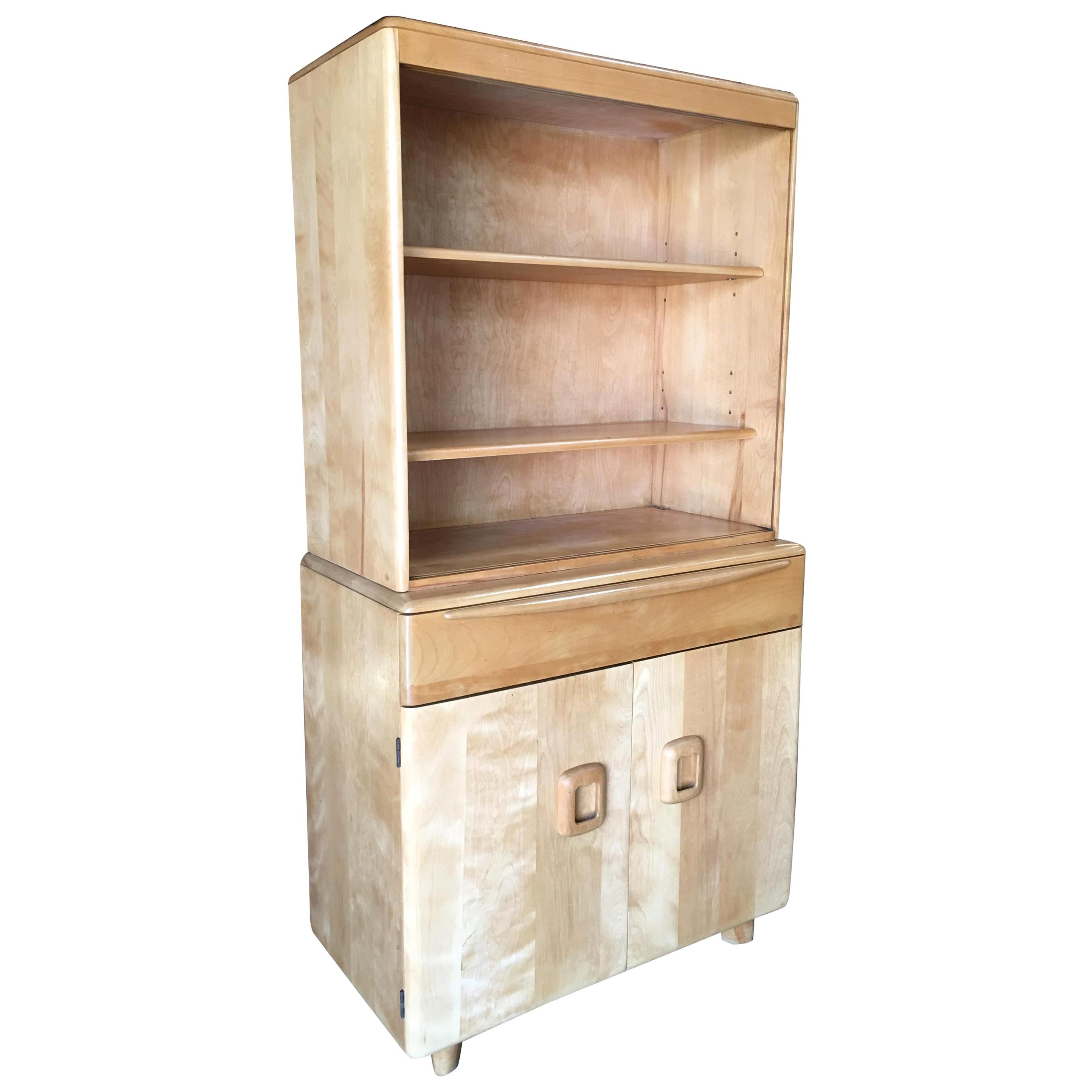 Heywood Wakefield Blond "Encore" Step Back Cupboard China Cabinet ...