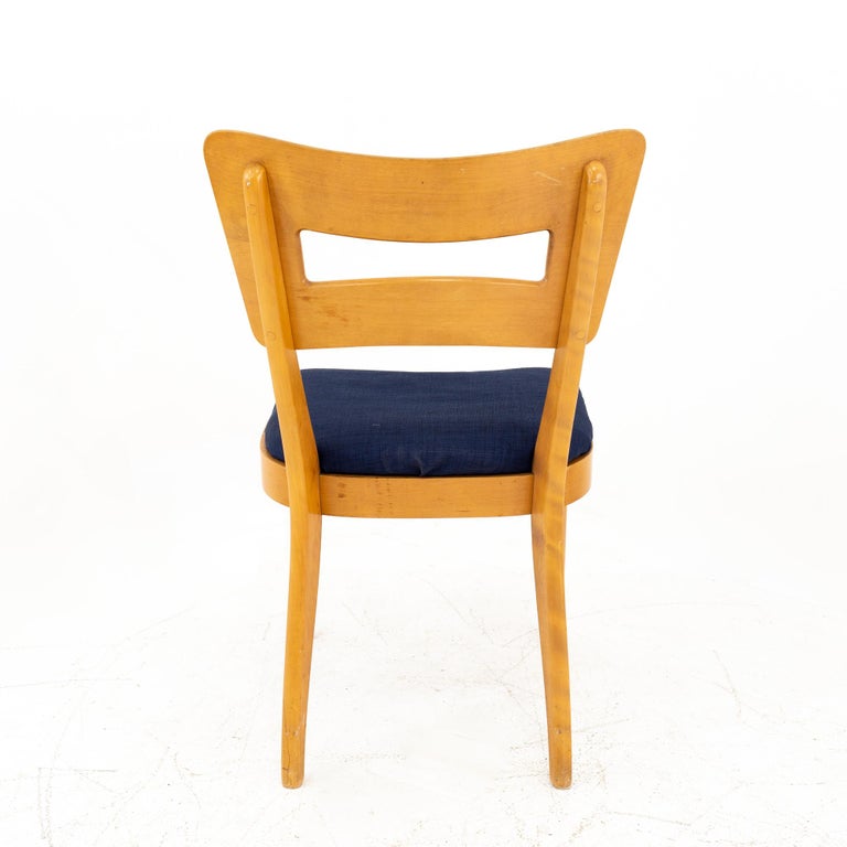 Heywood Wakefield Dog Bone Midcentury Solid Wood Dining Chairs, Set of ...